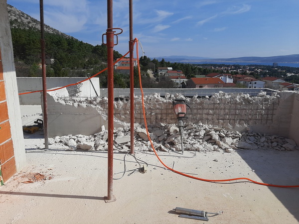 Štemanje beton parapetnog zida